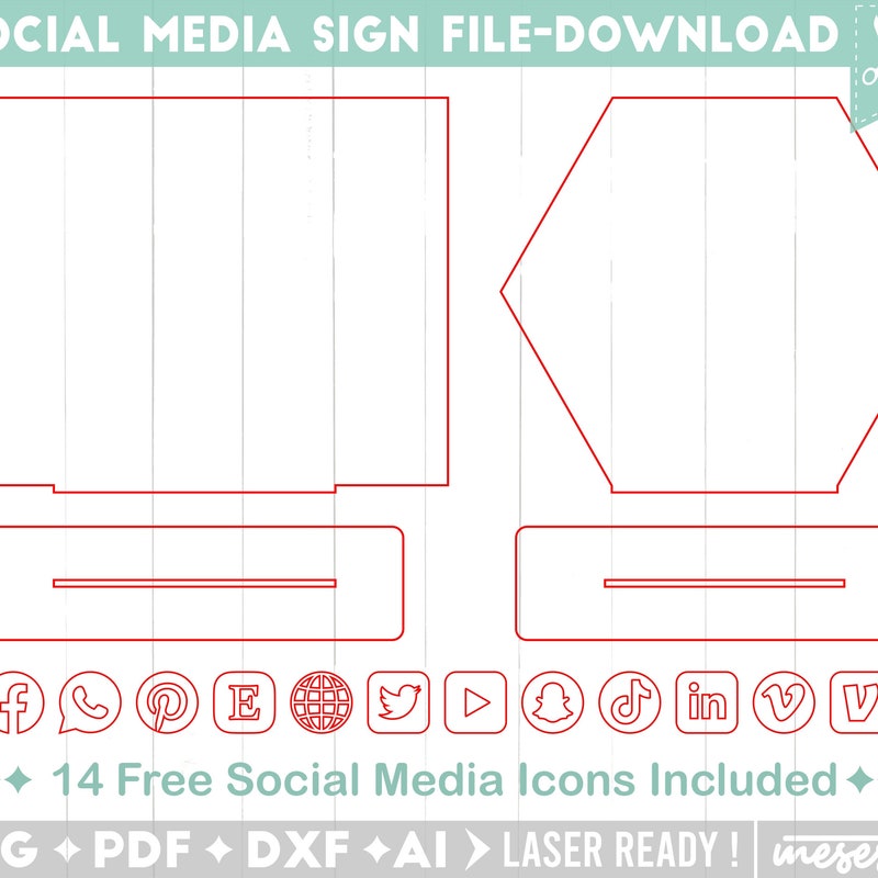Social Media Sign - Etsy