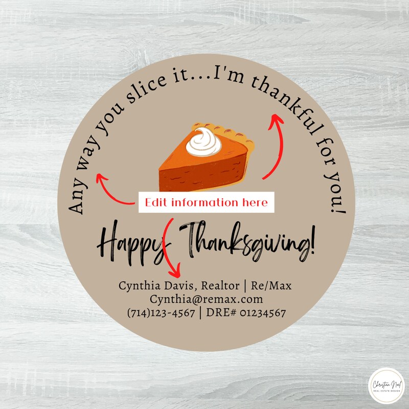 Pie Labels for Boxes - Etsy