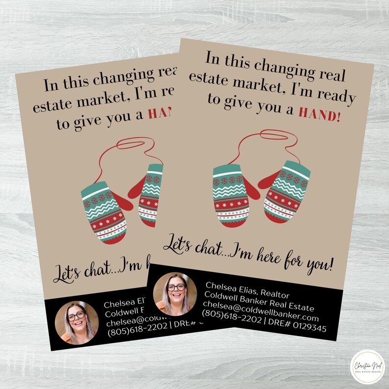 Christmas Pop-by, Real Estate Pop-by, Real Estate Printable, Red and ...