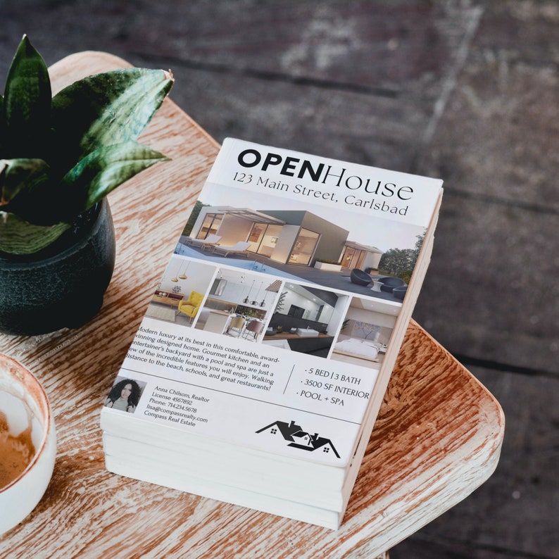 Open House Flyer Template: Two-sided Real Estate Printable (canva) - Etsy