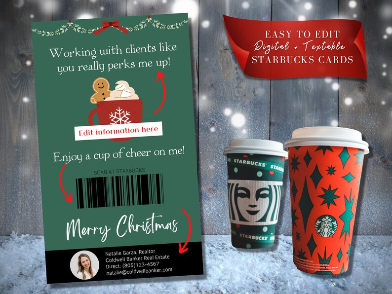 TEXTABLE STARBUCKS CARD Digital Coffee Gift Card Barcode - Etsy