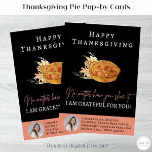 Thanksgiving Pop-by Cards, Thanksgiving Real Estate Marketing, Thanksgiving Realtor Gift ...