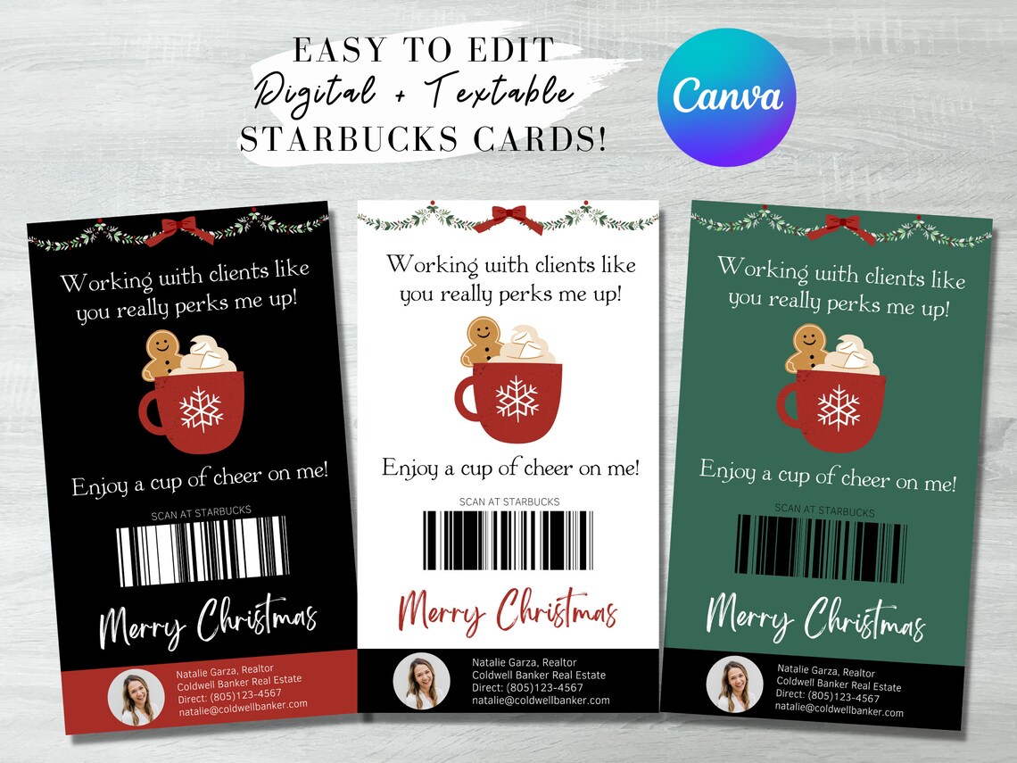 TEXTABLE STARBUCKS CARD Digital Coffee Gift Card Barcode - Etsy