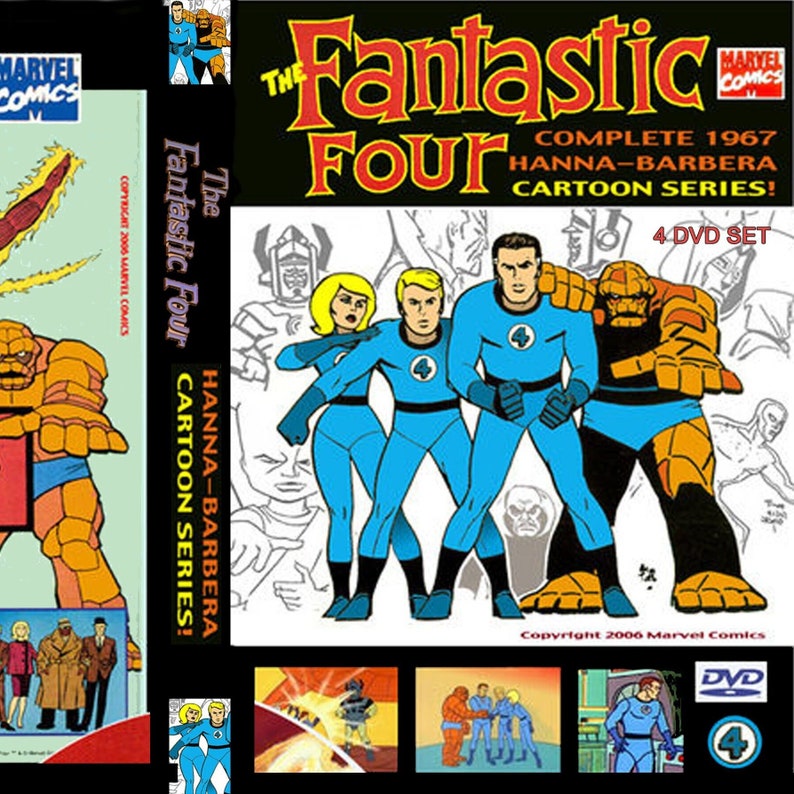 Fantastic Four 67 Complete Hanna-barbera Cartoon Series DVD Set - Etsy