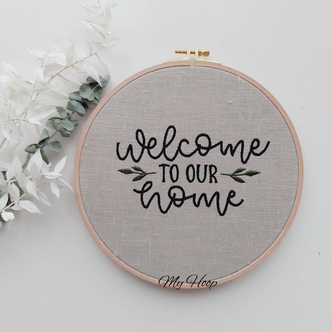 Embroidery Door Sign Welcome Sign Gift Idea Housewarming Gift 22 Cm ...