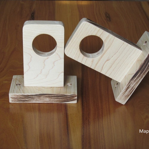 Curtain Rod Holder Rustic Wood Curtain Rod Bracket Maple - Etsy