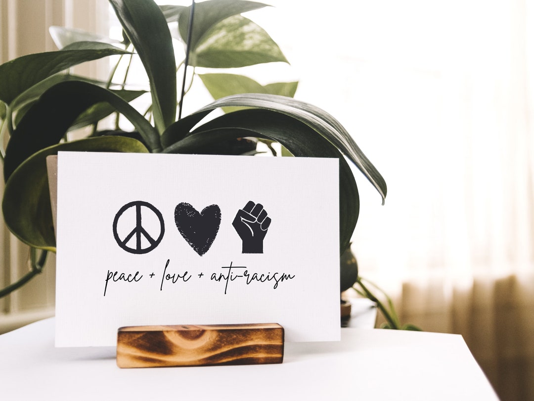PRINT WALL ART | Peace Love Anti-racism | Social Justice Classroom ...