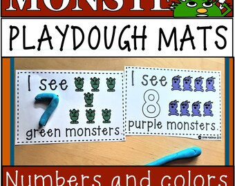 Monster Playdough Mats - Etsy