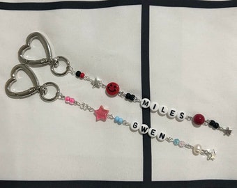 Miles Morales and Gwen Stacy Matching Keychain - Etsy UK