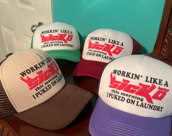 Sicko Born From Pain Trucker Hat - Etsy