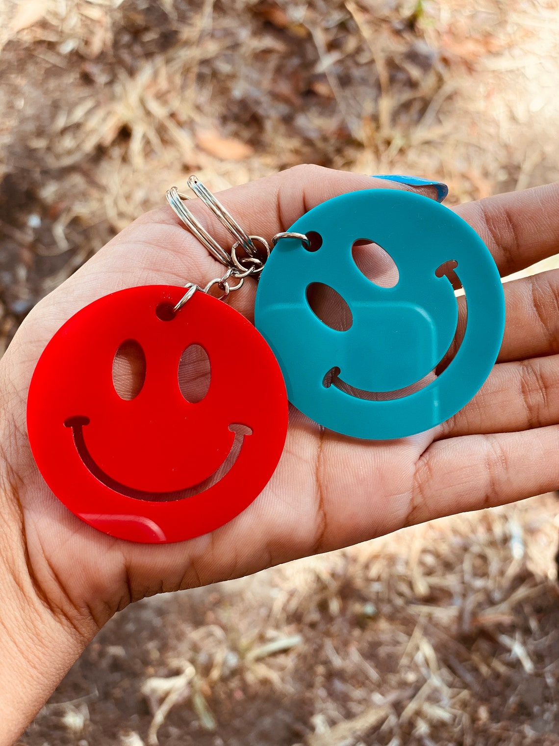 Smiley Face Keychains Acrylic Keychain Party Favor Happy - Etsy