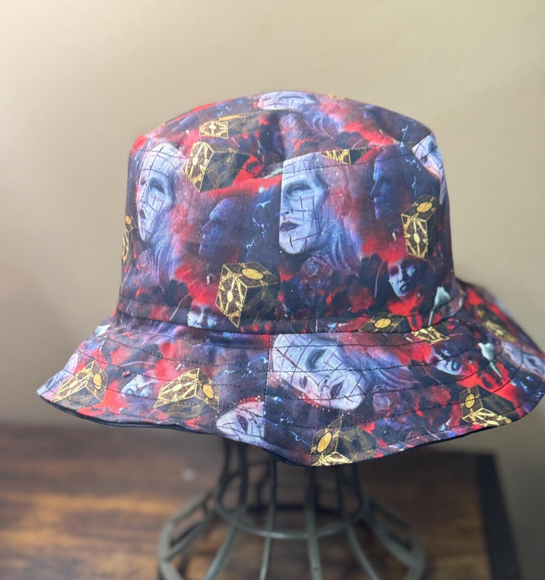Pinhead Handmade Reversible Bucket Hat, Unique Handmade Horror Fashion ...