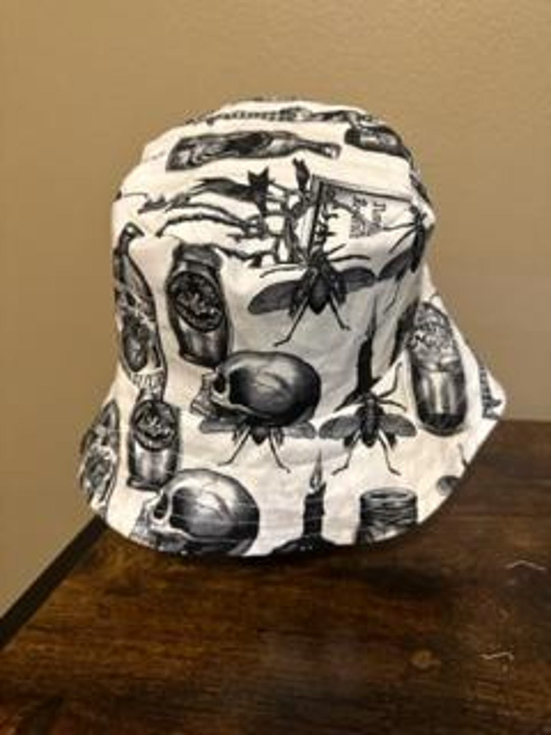 Unique Goth Bucket Hat Reversible Handmade for Any Horror Fan - Etsy