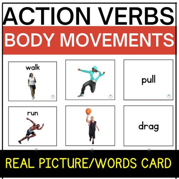 Esl Action Verbs - Etsy