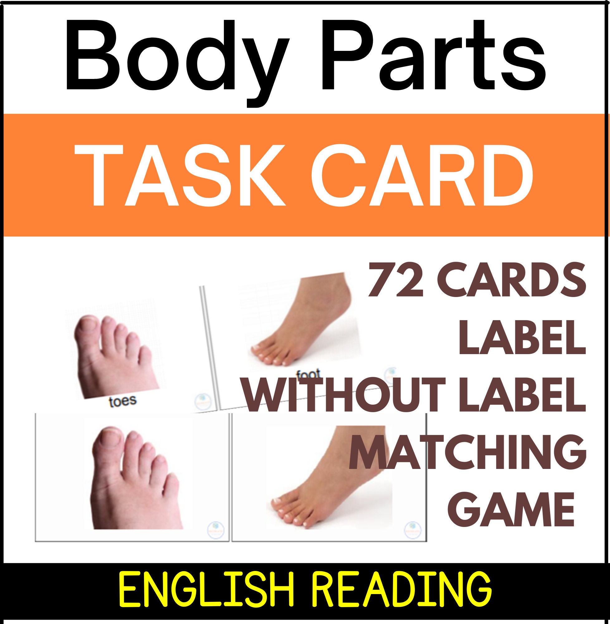 Body Parts Vocabulary Speech Therapy | Autism Visuals Flashcards| Task ...