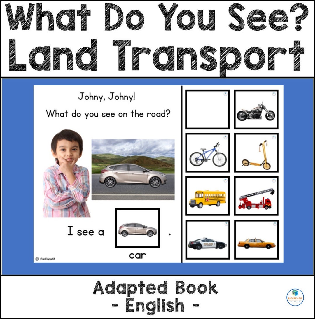 Land Transport What Do You See Adapted Interactive Book| Special ...