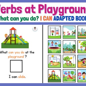 What Can You Do? Playground Verbs | I Can Action Verbs | Adapted Book ...