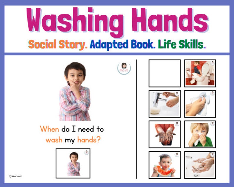 Washing My Hands Social Story | Special Education | Daily Living Skills ...