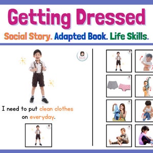 Getting Dressed Social Story | Special Education | Daily Living Skills ...
