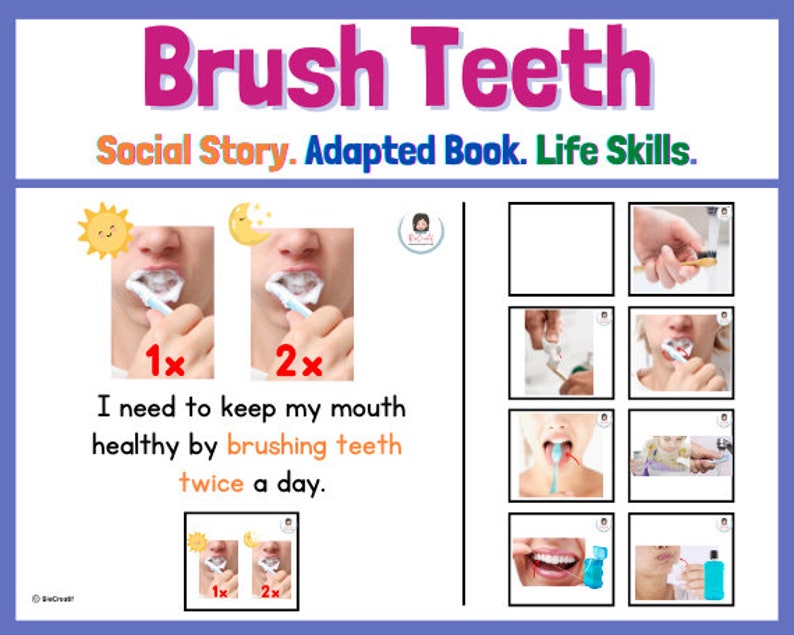 Brush Teeth Social Story | Special Education | Daily Living Skills ...