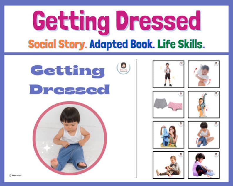 Getting Dressed Social Story | Special Education | Daily Living Skills ...