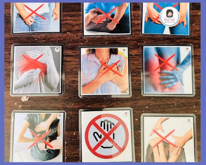 Bad Touch Real Picture Cards | Puberty | Special Education | Autism - Etsy