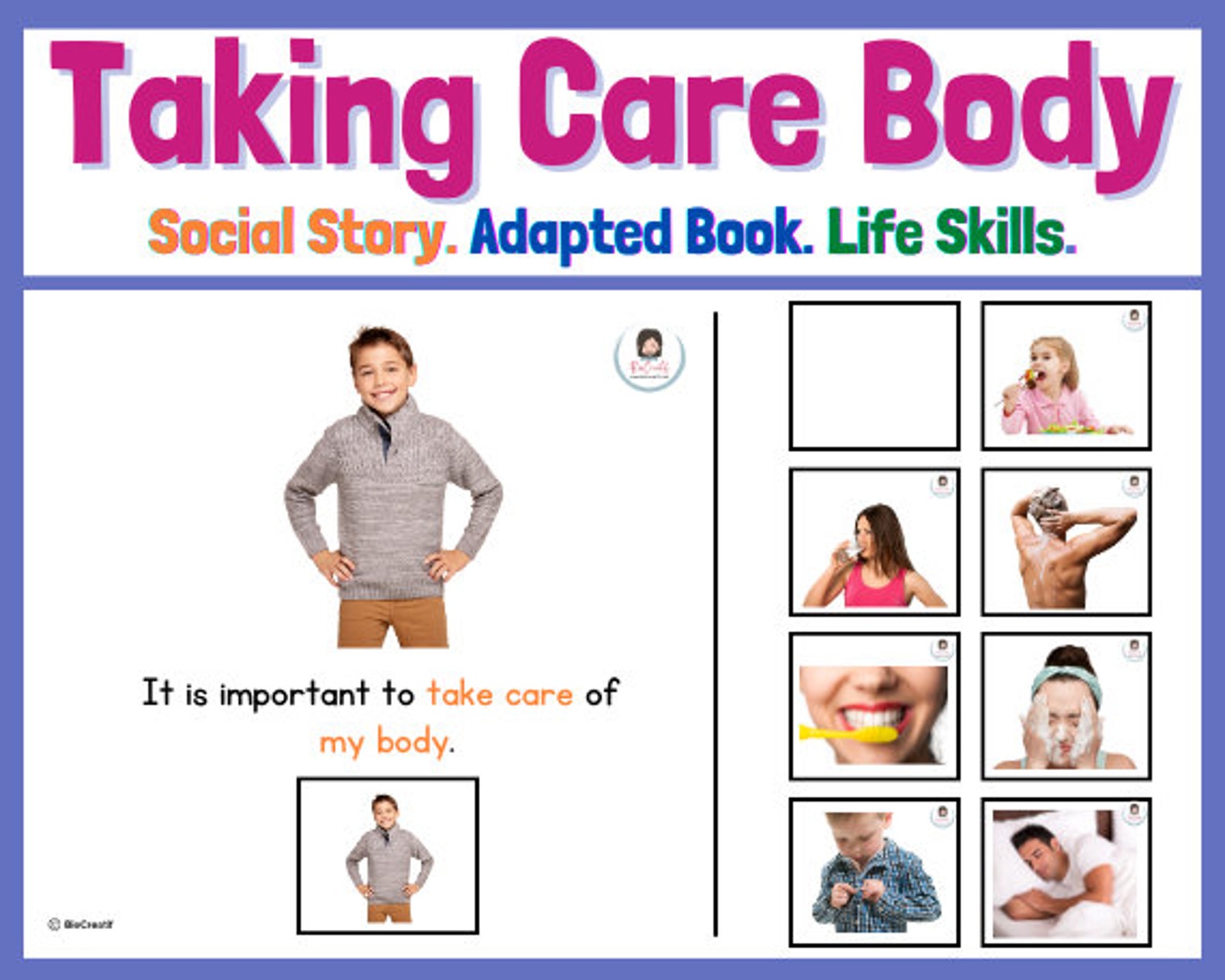 Taking Care of My Body Social Story | Special Education | Daily Living ...