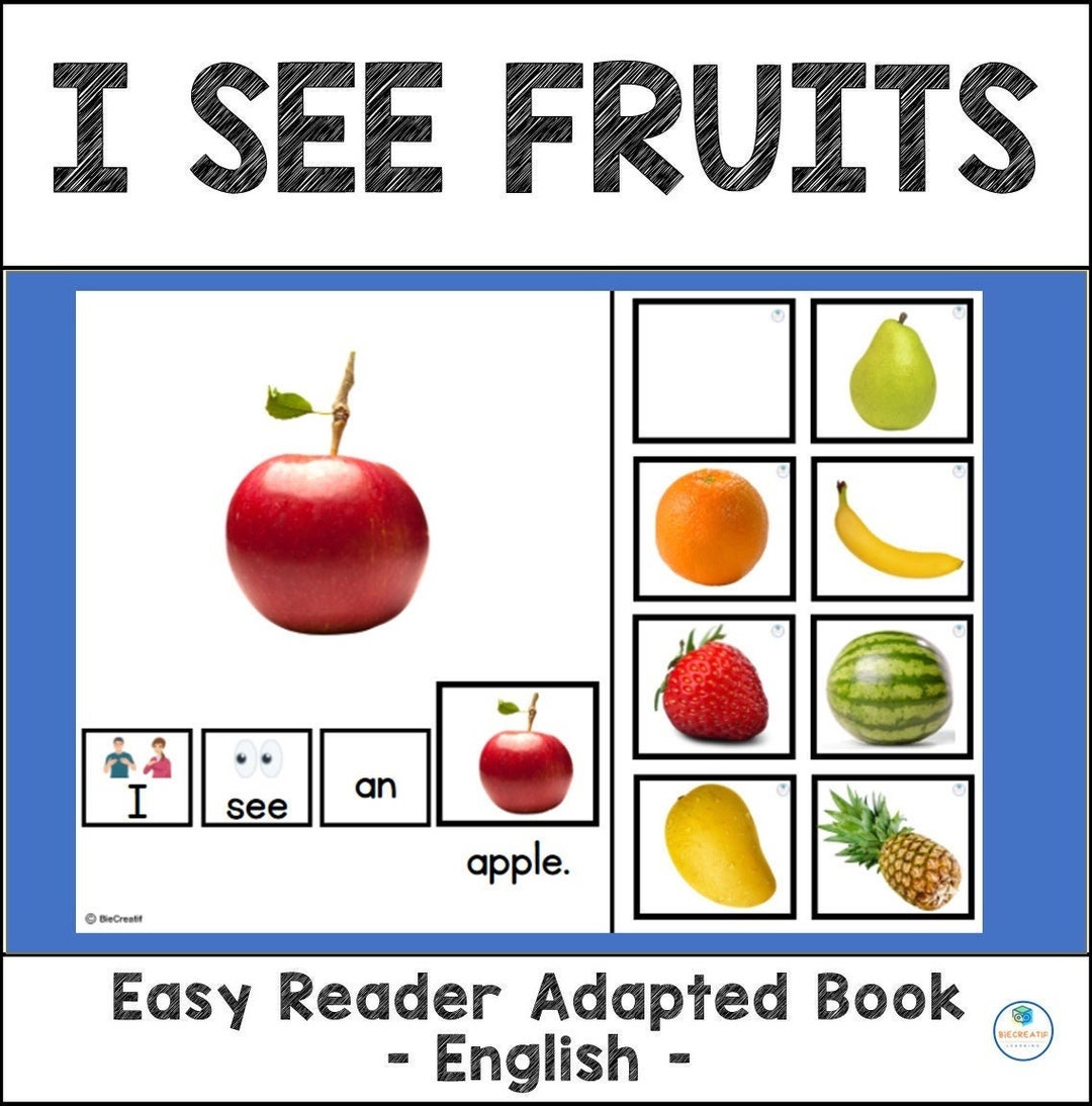 Fruits I SEE Adapted / Interactive Book | Easy Reader | Special ...