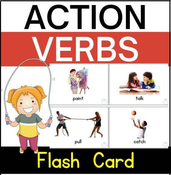 Action Verbs Picture Cards for Speech Therapy - Etsy UK