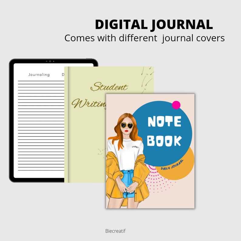 Digital Writing Journal Printable Writing Journal Journal - Etsy