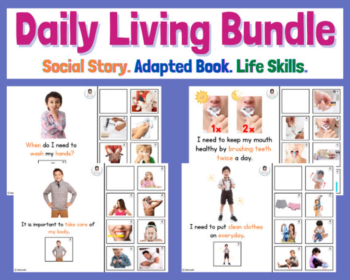 Daily Living Bundle Social Stories | Special Education | Daily Living ...