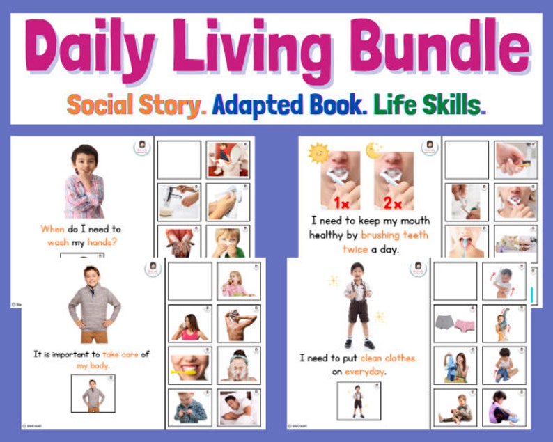 Daily Living Bundle Social Stories | Special Education | Daily Living ...