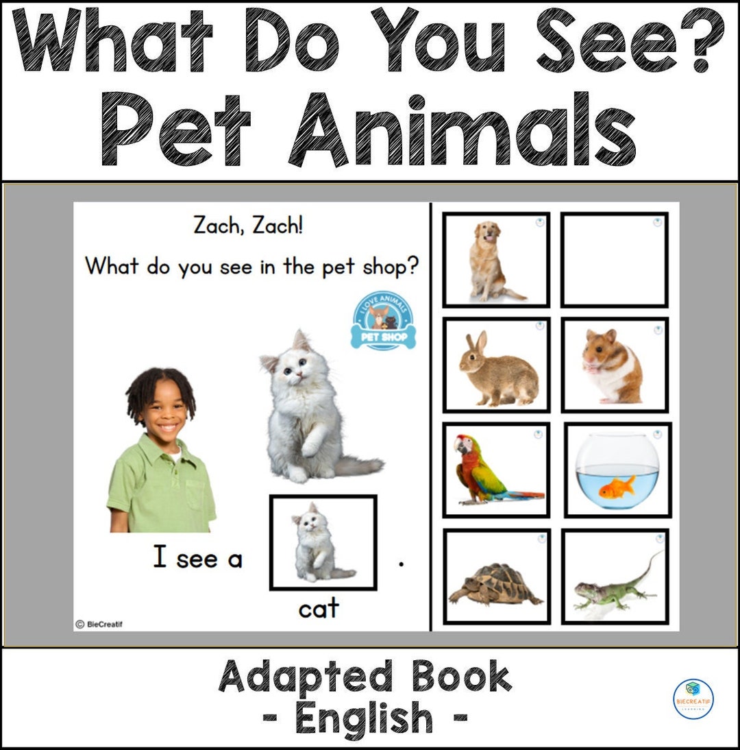 Pet Animals What Do You See Adapted Interactive Book| Special Education ...