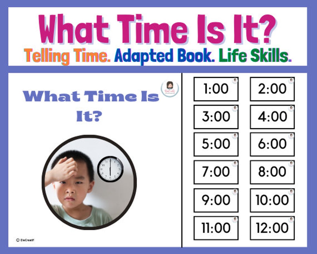 What Time is It? Social Story | Adapted Book | Special Education ...