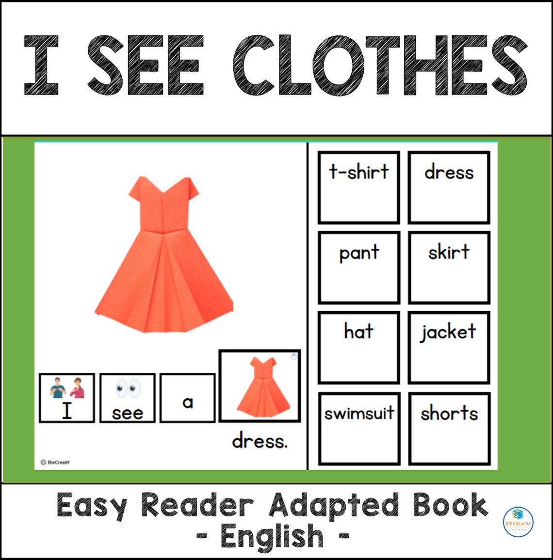 Clothes I SEE Adapted Interactive Book | Easy Reader | Special ...