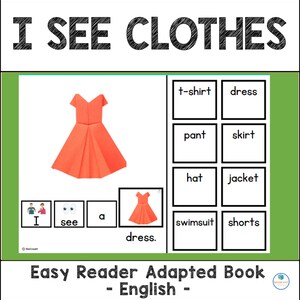Clothes I SEE Adapted Interactive Book | Easy Reader | Special ...