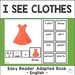 Clothes I SEE Adapted Interactive Book | Easy Reader | Special ...