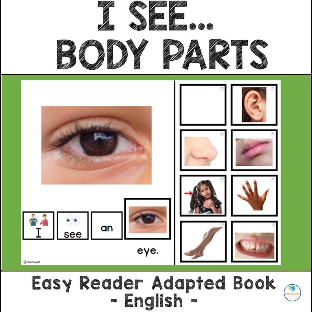 Body Parts I SEE Adapted Interactive Book | Easy Reader | Special ...