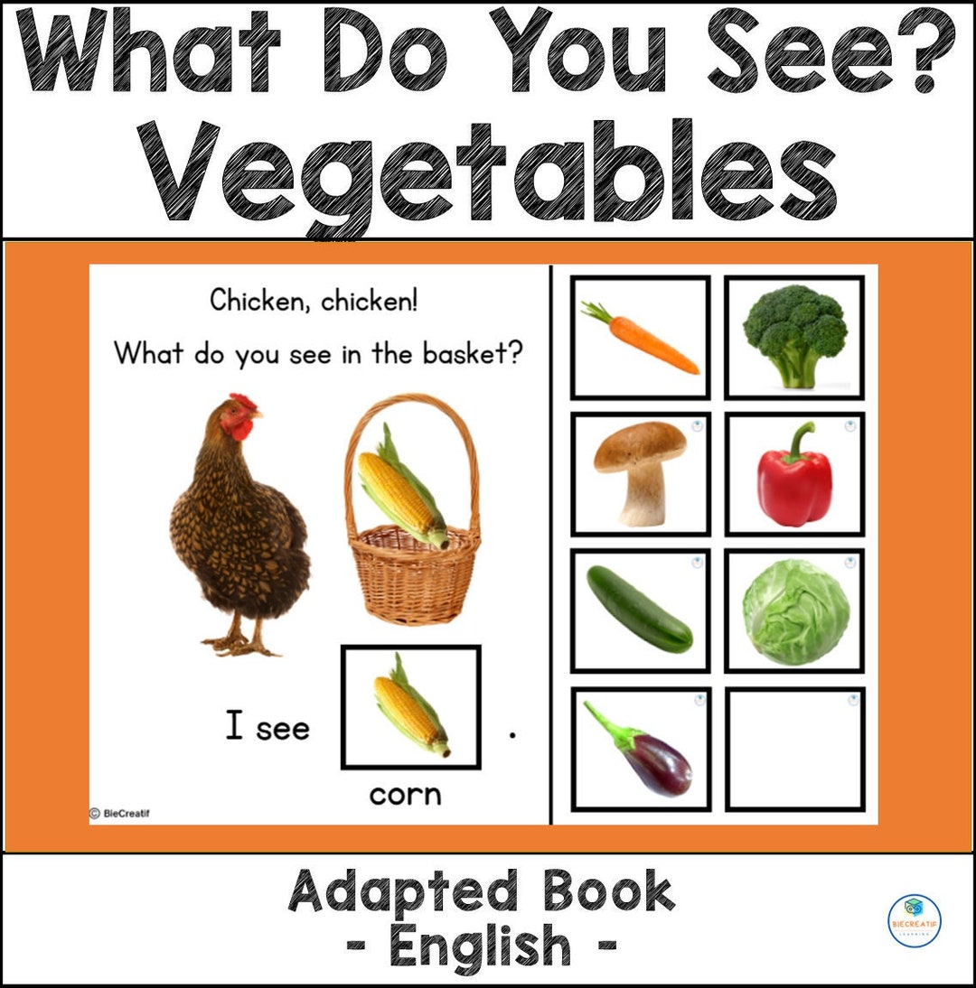 Vegetables What Do You See Adapted Interactive Book | Special Education ...