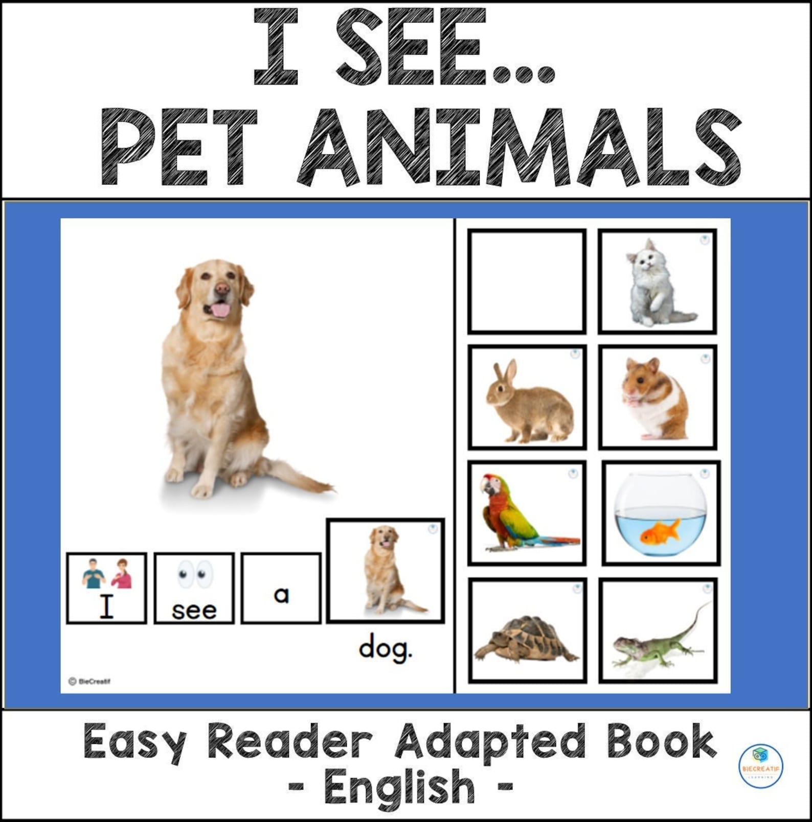 Pet Animals I SEE Adapted Interactive Book | Easy Reader | Special ...