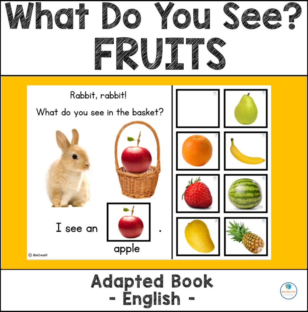 Fruits What Do You See Adapted Book| Interactive Book | Special ...
