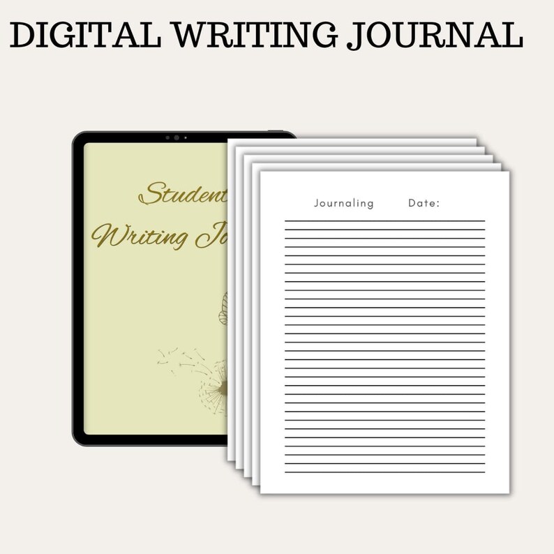 Digital Writing Journal Printable Writing Journal Journal - Etsy