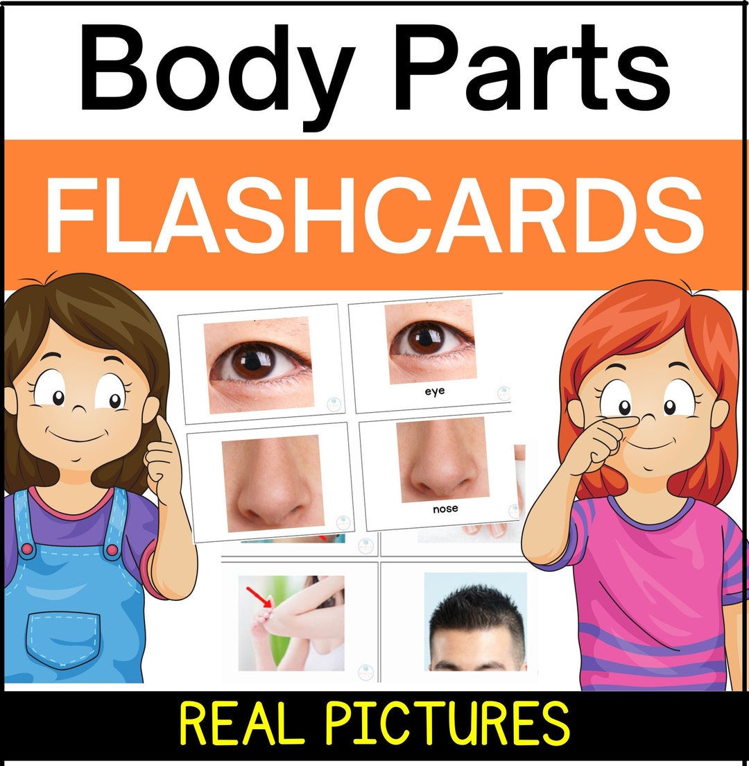 Body Parts Vocabulary Speech Therapy | Autism Visuals Flashcards| Task ...