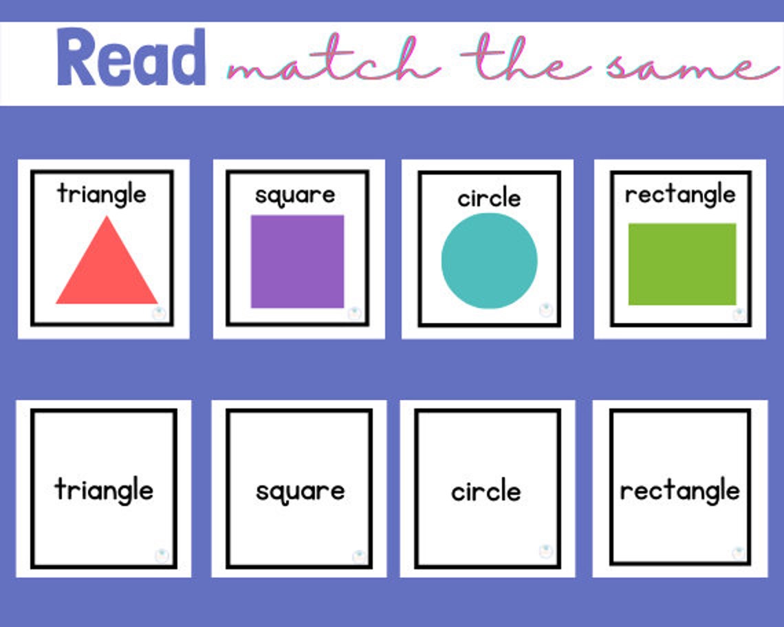 Shapes Task Cards 2D & 3D Shapes Vocabulary, Matching, Reading, Writing ...