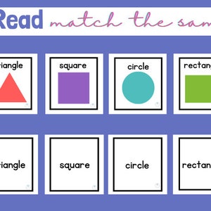 Shapes Task Cards 2D & 3D Shapes Vocabulary, Matching, Reading, Writing ...