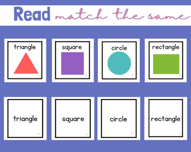 Shapes Task Cards 2D & 3D Shapes Vocabulary, Matching, Reading, Writing ...
