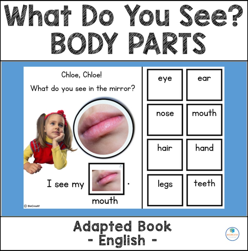 Body Parts What Do You See Adapted Book| Special Education Real Picture ...