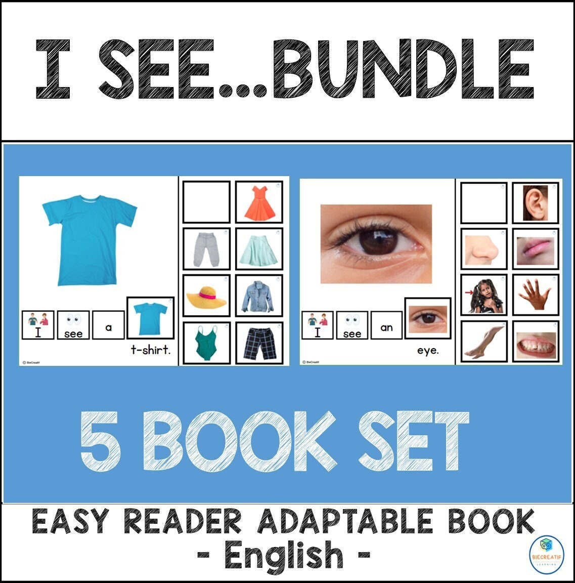 I SEE.. Adapted Interactive Book| Easy Reader | Special Education 5 ...