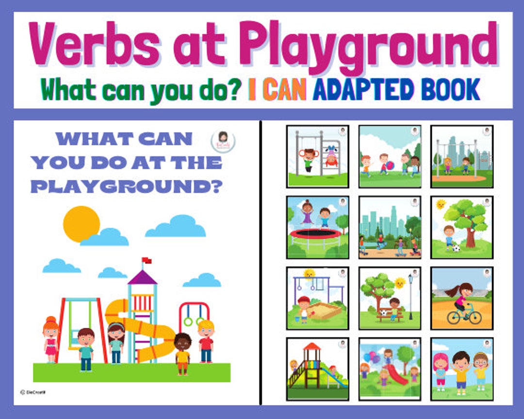 What Can You Do? Playground Verbs | I Can Action Verbs | Adapted Book ...