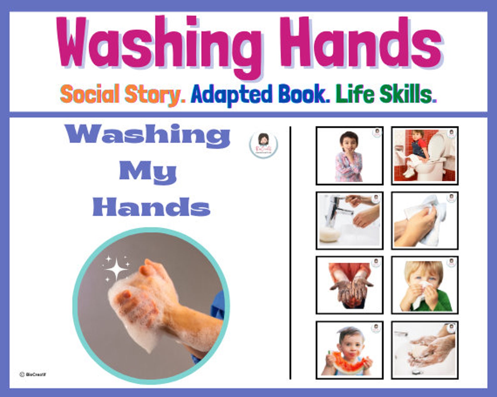 Washing My Hands Social Story | Special Education | Daily Living Skills ...